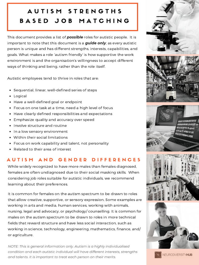 Examples+of+Autistic+Strengths+based+job+matching | PDF | Autism Spectrum