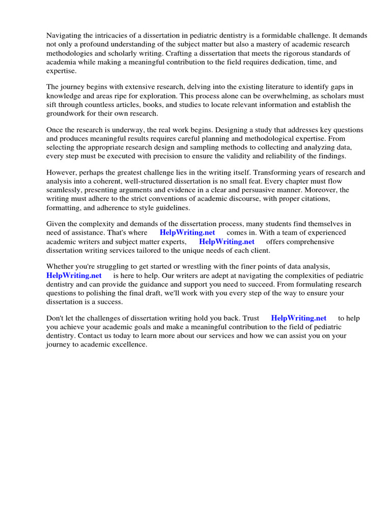 Library Dissertation in Pediatric Dentistry | PDF | Dentistry | Human Tooth