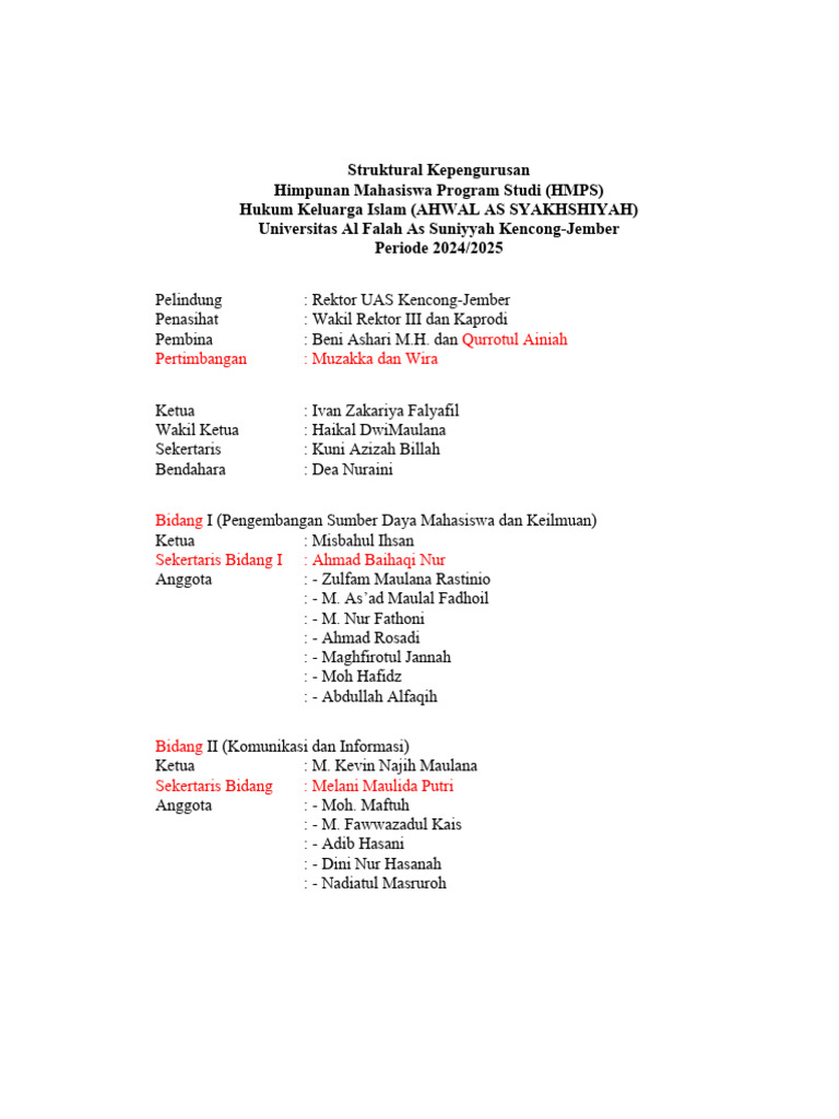 Hasil Pra Raker | PDF