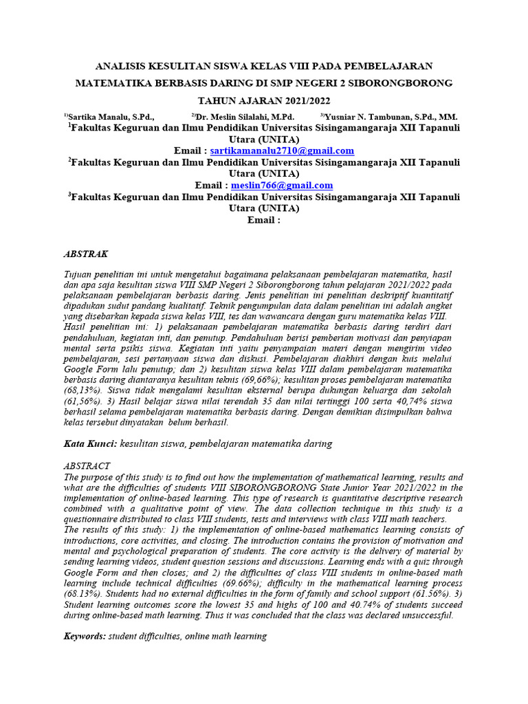 JRNL Sartika Manalu | PDF | Karier & Perkembangan