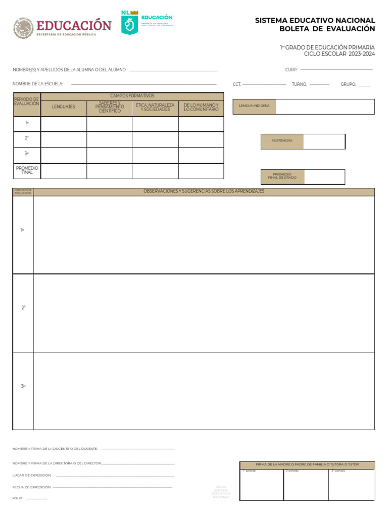 Boletas 2024 Completas EJEMPLO | PDF | Maestros | Escuelas
