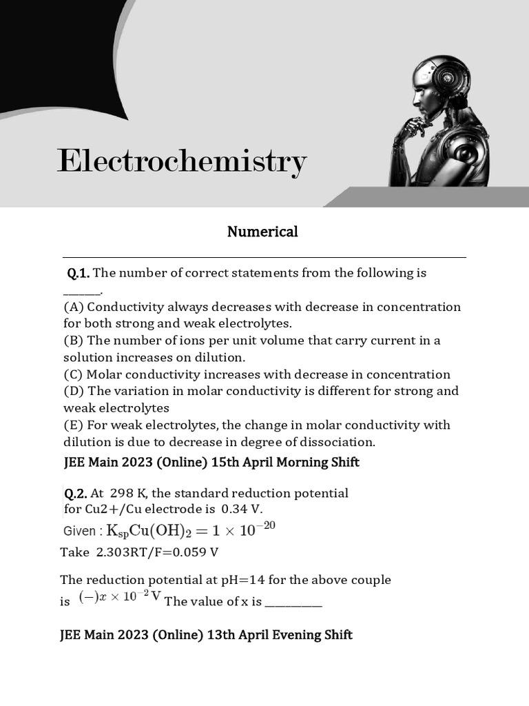 CHEM 9 ELECTROCHEMISTRY | PDF | Electrochemistry | Redox