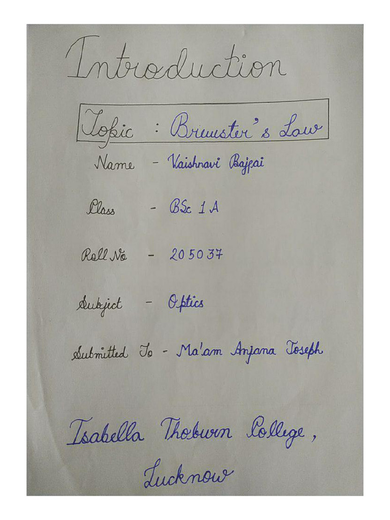 Optics Assignment Pdf