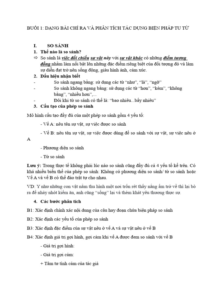 D NG 1 So Sánh | PDF