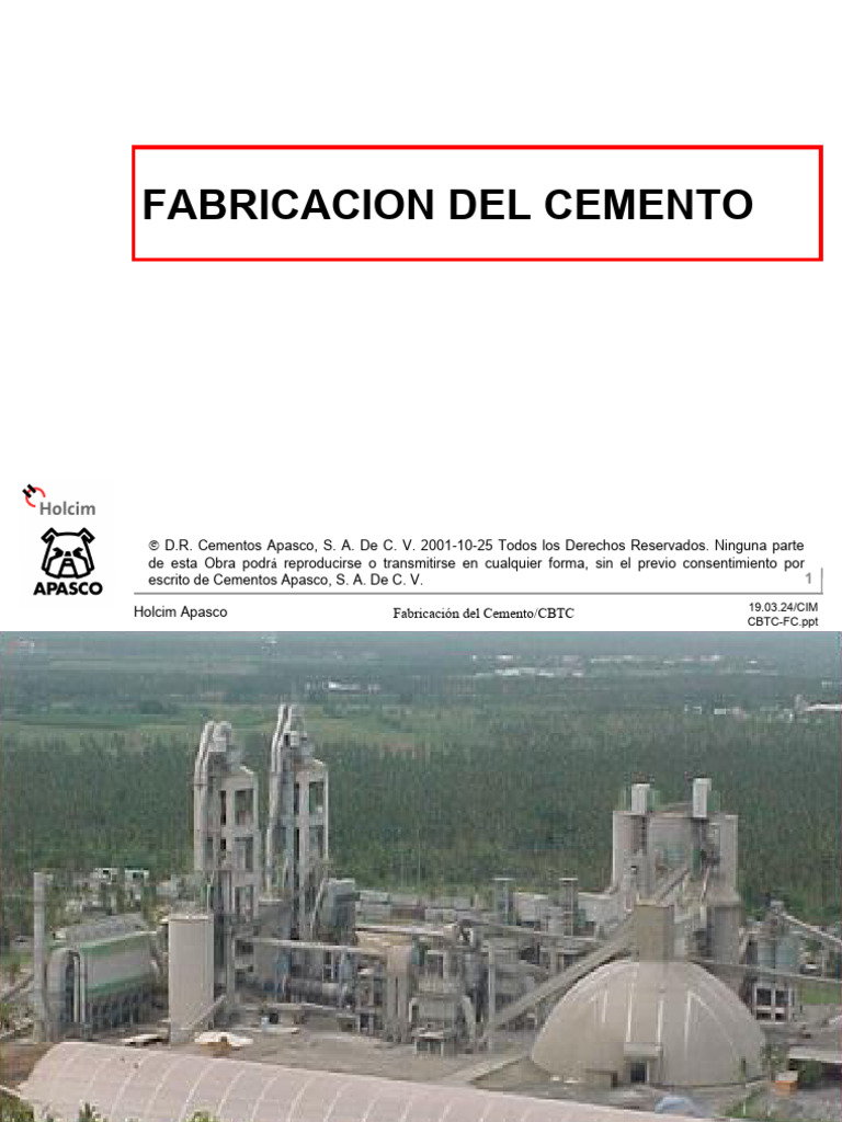 Fabricacion Del Cemento | PDF | Cemento | Lima (Material)