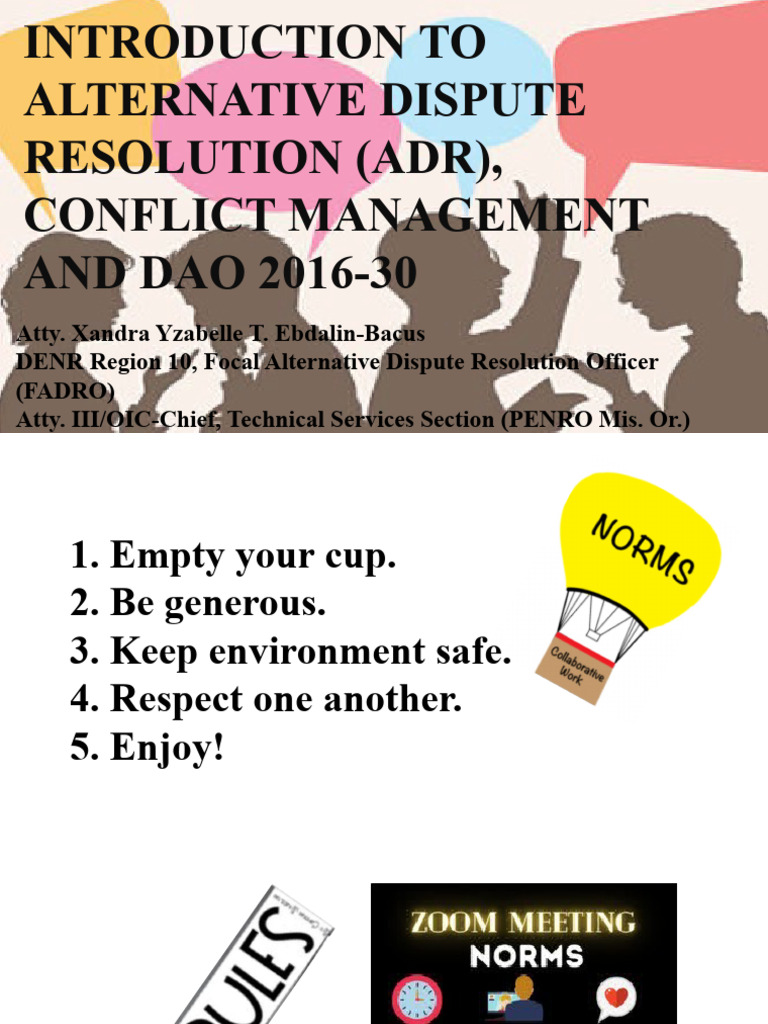 ADR Presentation | PDF | Alternative Dispute Resolution | Mediation
