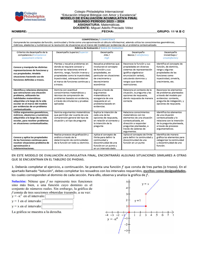 Taller Modelo de Aaf Once Math Pii | PDF | Función continua | Función ... Taller Modelo de Aaf Once Math Pii | PDF | Función continua | Función ...