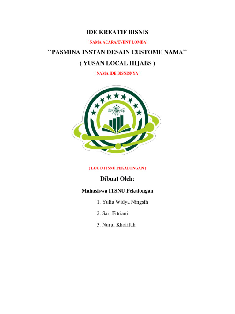 Contoh Proposal Ide Bisnis-1 | PDF | Griya & Taman