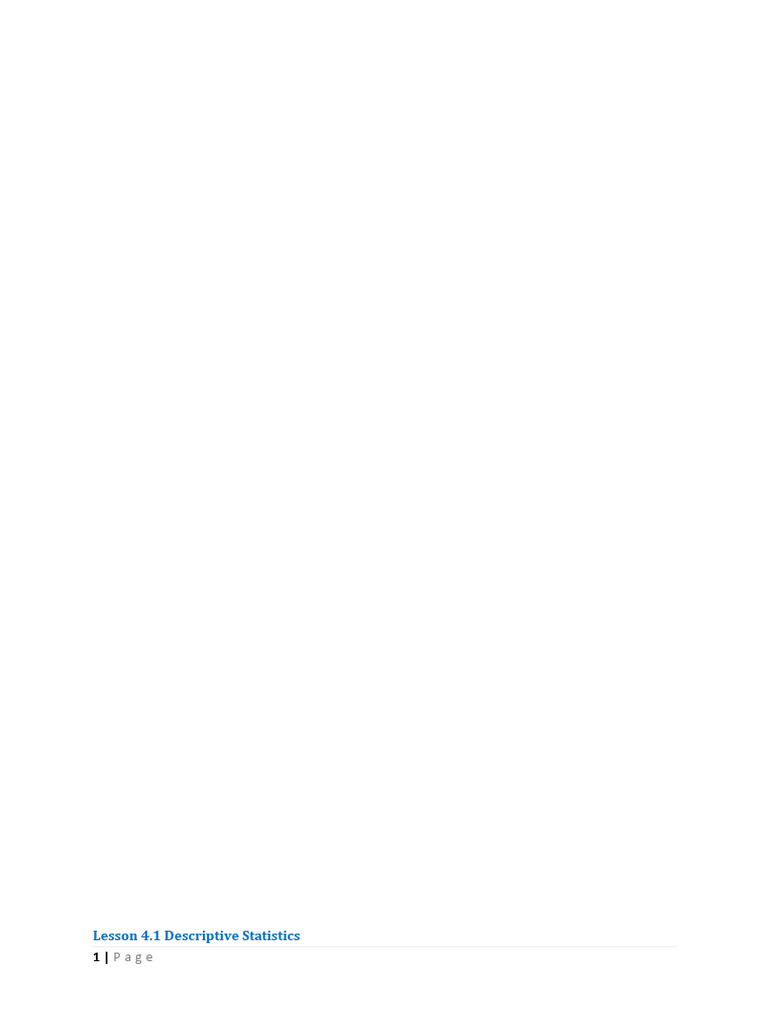 4.10 Descriptive Statistics | PDF | Sampling (Statistics) | Level Of Measurement