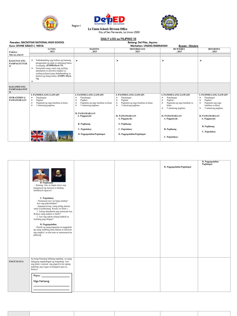 DLL 10 Nob 13-17, 2023 | PDF