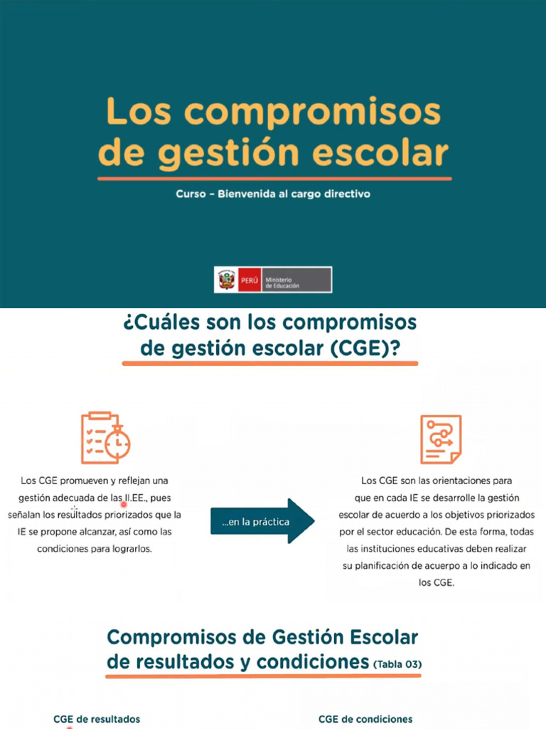 Los Compromisos de Gestión Escolar | PDF