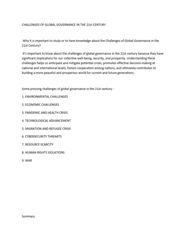 Challenges of G-WPS Office | PDF | Finance & Money Management | Politics