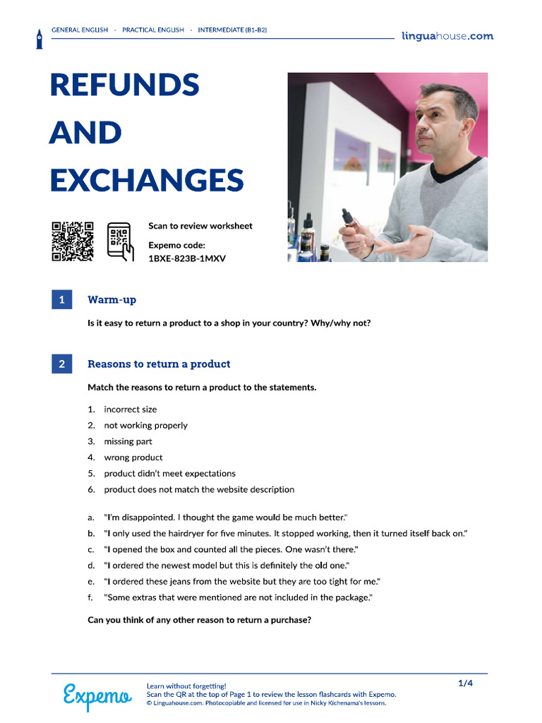 Refunds and Exchanges - Student | PDF