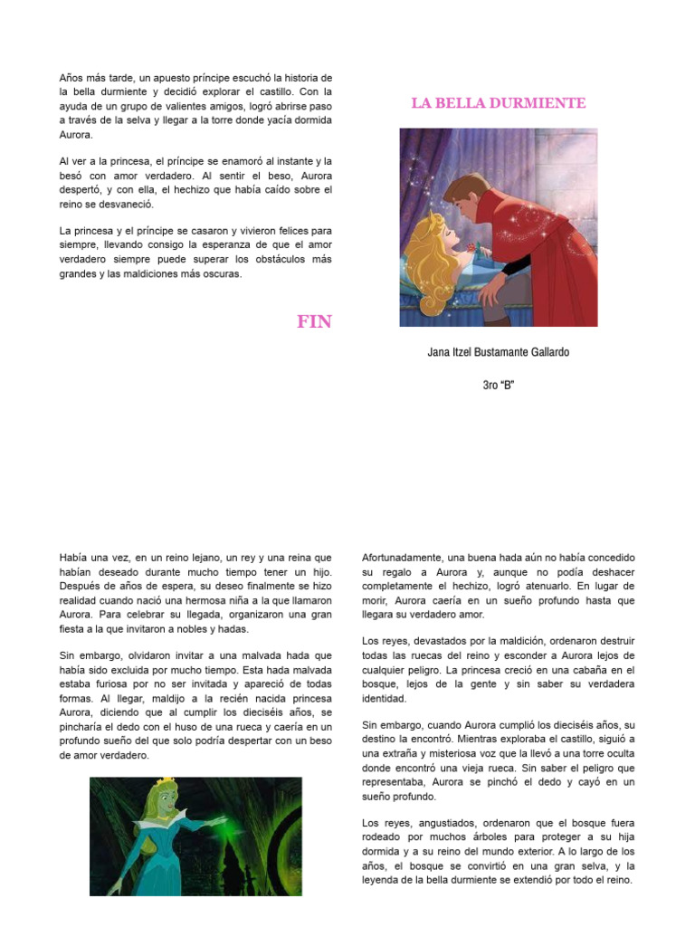 la bella durmiente | PDF | Bella Durmiente