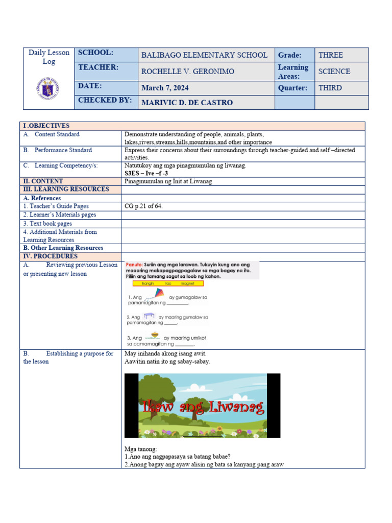 Cot 3-Science 2023-2024 | PDF