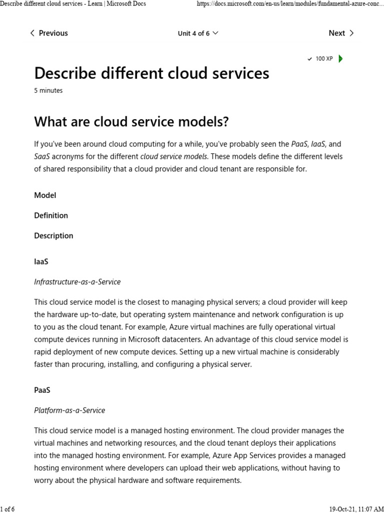 Describe Different Cloud Services | Download Free PDF | Cloud Computing | Software As A Service