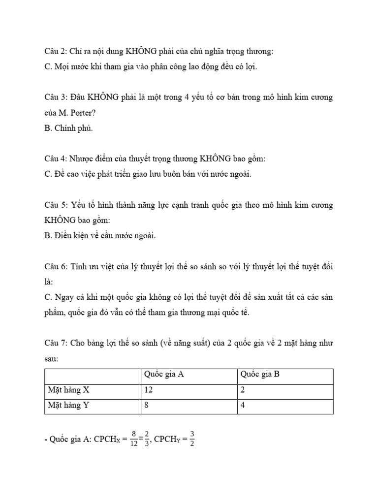 CSTM quốc tế 1 | PDF