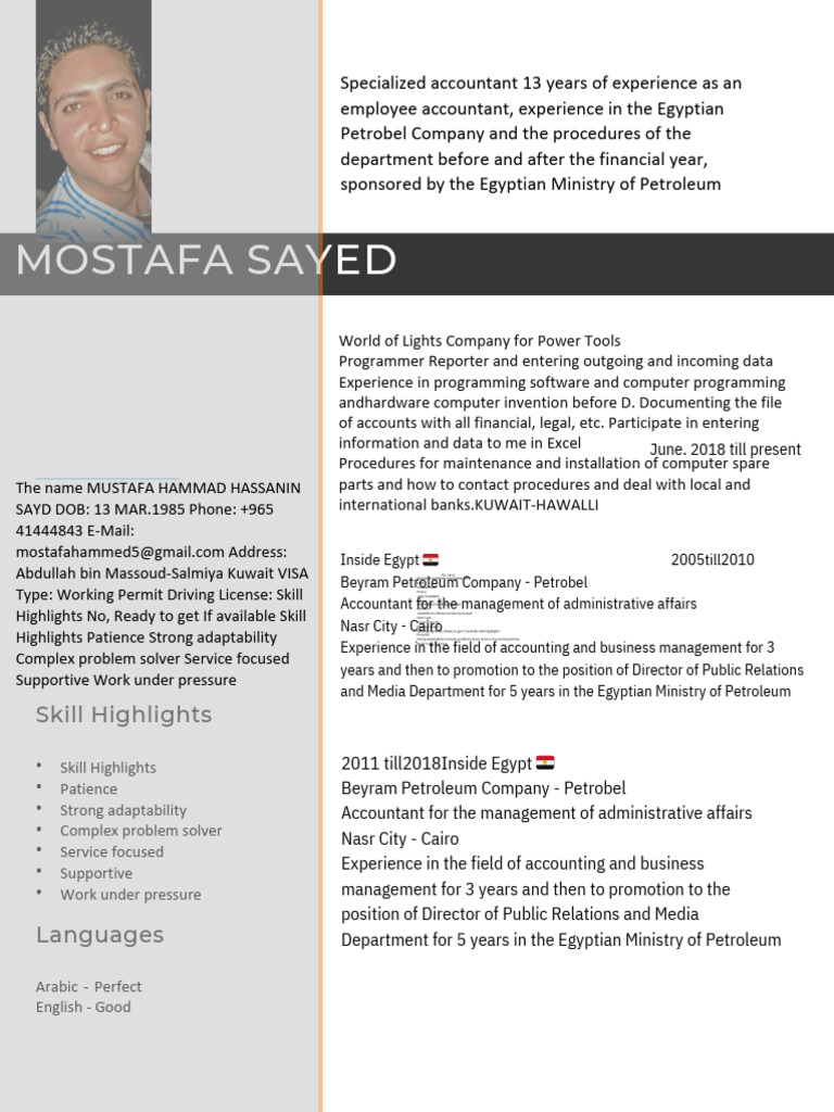 CV - PDF 6 | PDF | Egypt | Computing