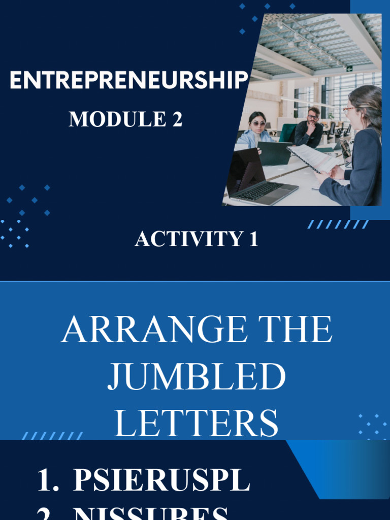 Entrep Module 2 - Week 3 | Download Free PDF | Entrepreneurship | Economics