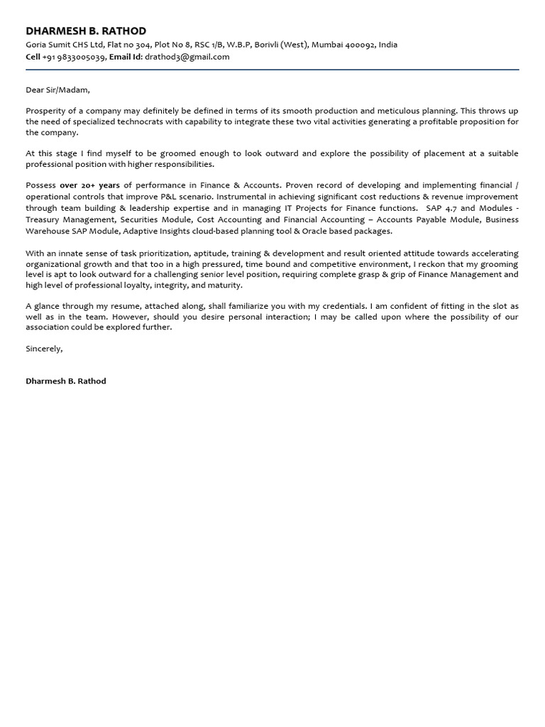 Cv Dharmesh B Rathod Pdf Budget Expense