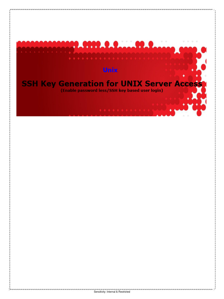SSHKey Generation For UNIX ServersV1.0 | PDF | Secure Shell | Computer Science