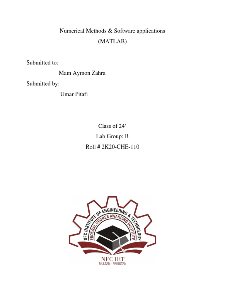 MATLAB manual final | PDF | Matrix (Mathematics) | Matlab