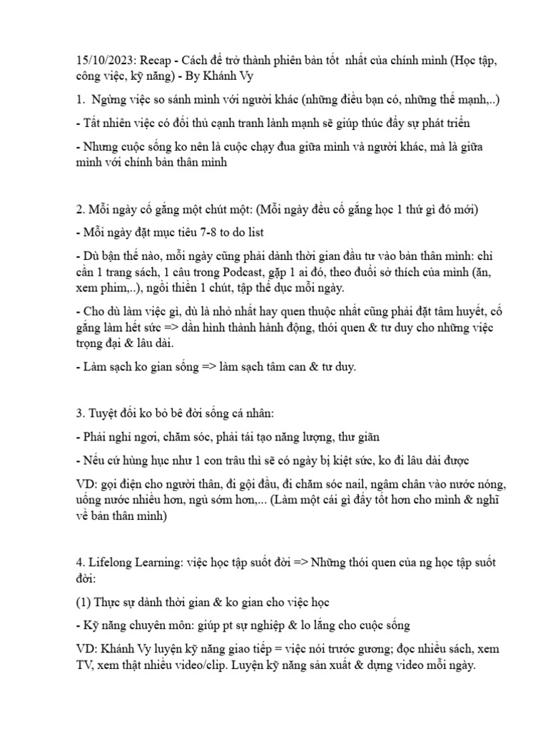 How To Improve Urself | PDF