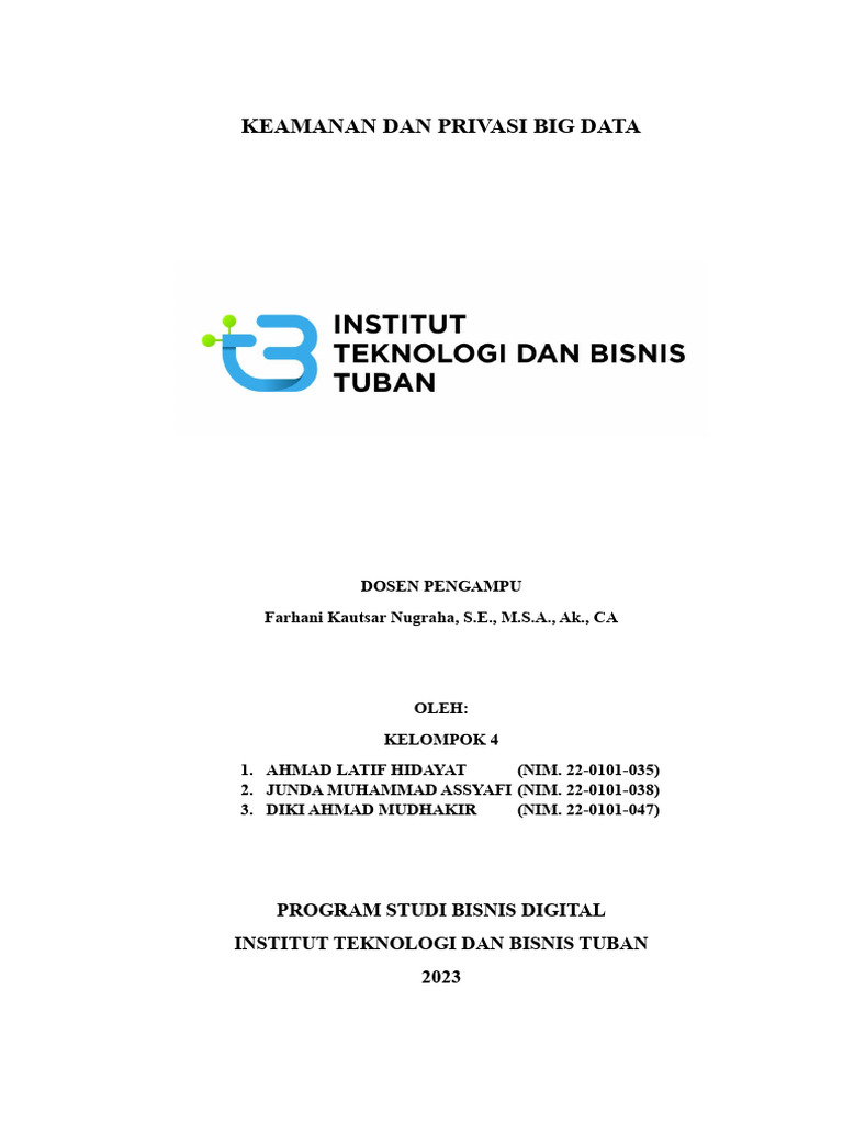 Keamanan Dan Privasi Big Data-1 | PDF