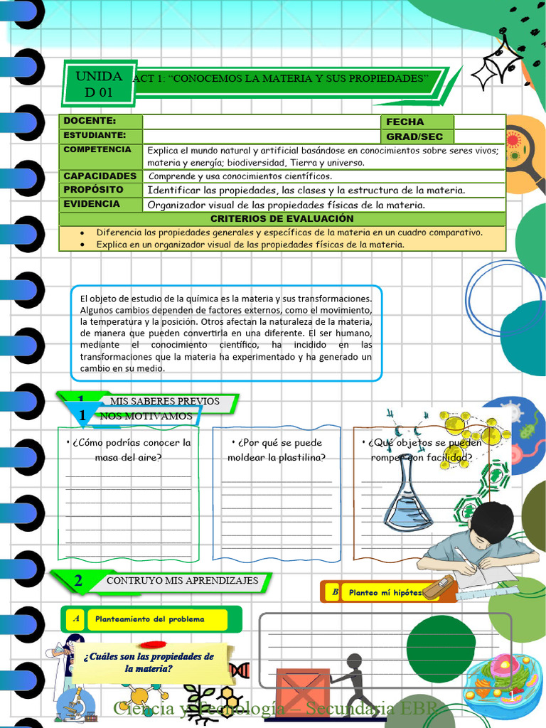 3º Act 1-Cyt-U1 | PDF | Importar | Sustancias químicas