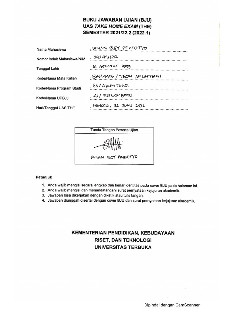 Eksi4415 - 042441682 - Dinan Egy Prasetyo | PDF