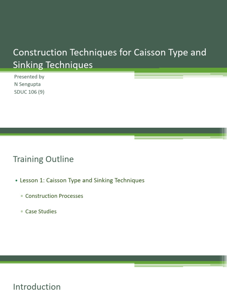 Caisson Construction Techniques | PDF | Civil Engineering