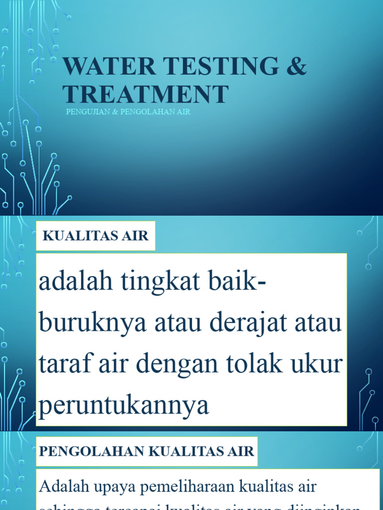 Water Testing & Treatment | PDF