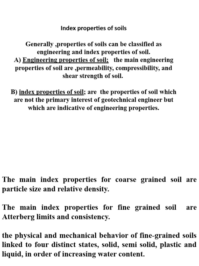 Soil Index Properties Explained | PDF | Mechanical Engineering | Physical Sciences