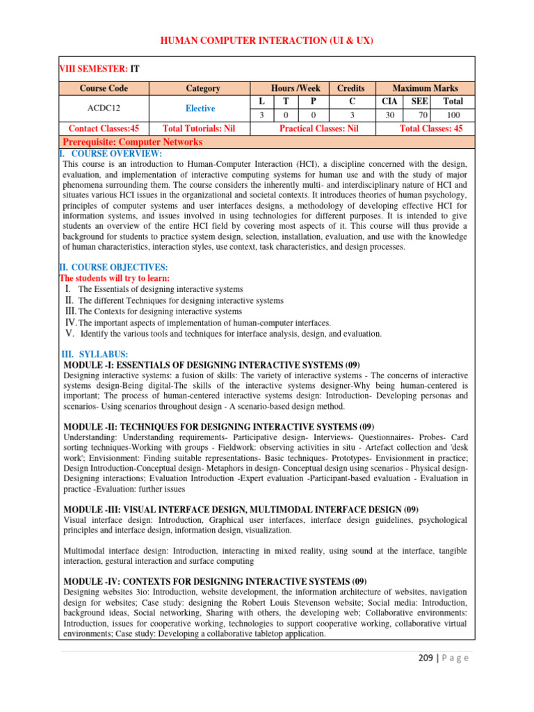 HUMAN COMPUTER INTERACTION (UI & UX) | PDF | Human–Computer Interaction | User Interface