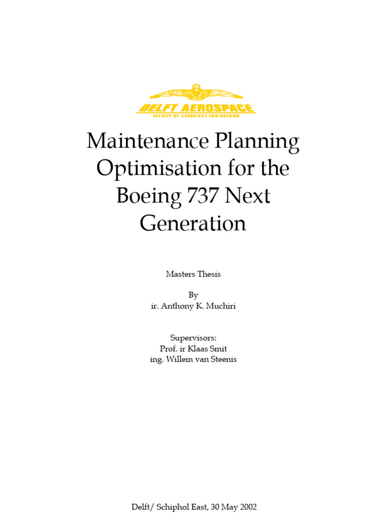 Optimizing Boeing 737 NG Maintenance | PDF | Reliability Engineering ...