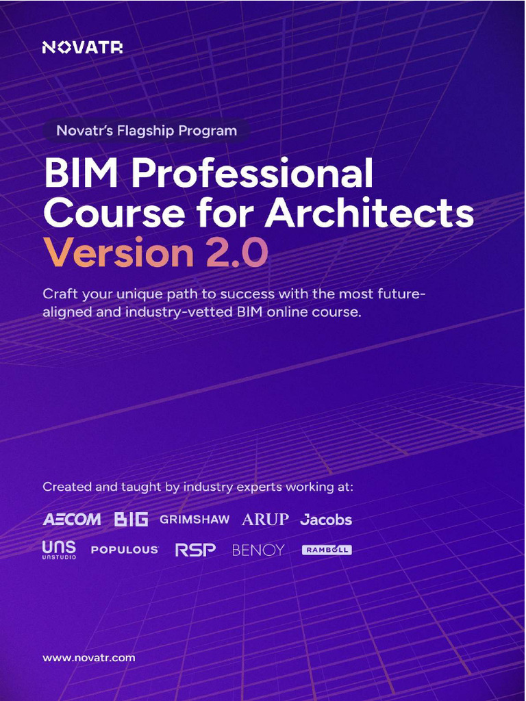 Novatr BIM (W) For Architects 2.0 Syllabus | PDF