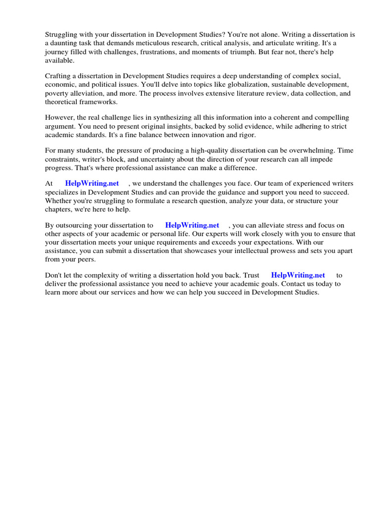 Dissertation Examples Development Studies | PDF | Methodology | Thesis