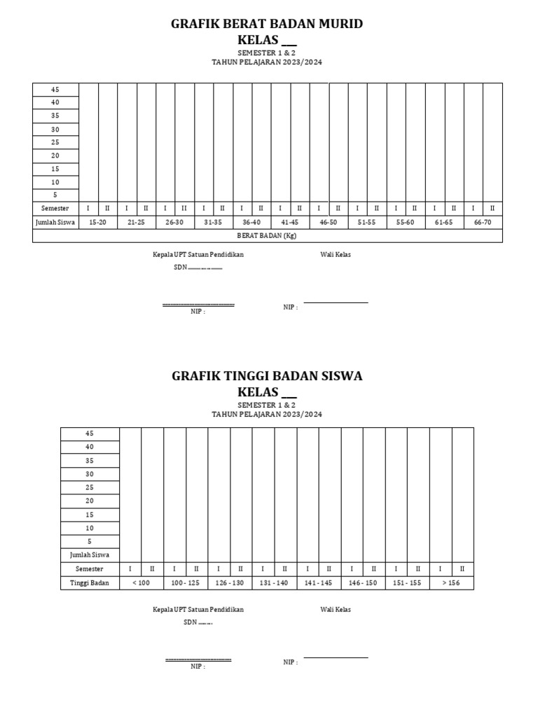 Grafik Berat dan Tinggi Badan Siswa | PDF