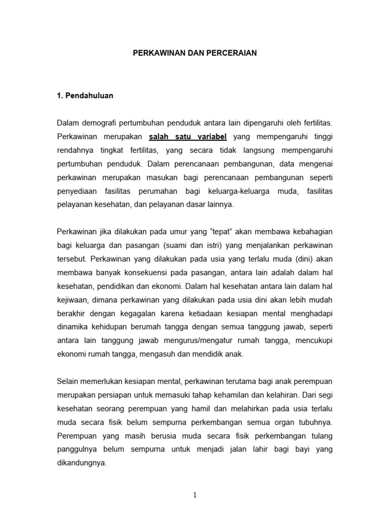 Tugas Perkawinan Dan Perceraian | PDF