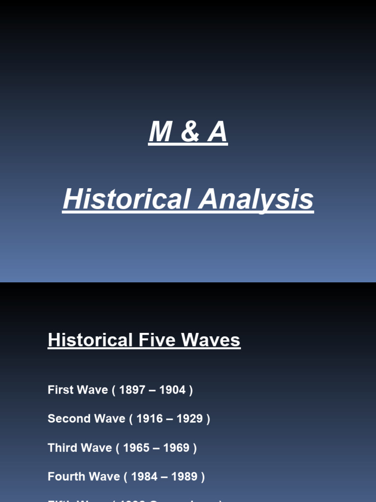 M A Historical Analysis Gipe Pdf Mergers And Acquisitions