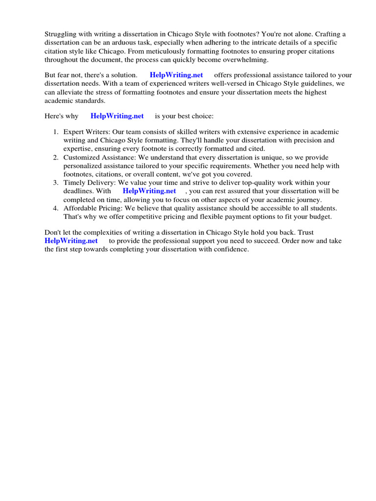 Footnote Dissertation Chicago Style | PDF | Citation | Note (Typography)