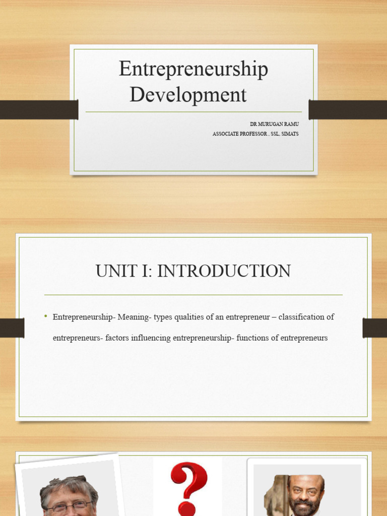 Entrepreneurship Development | Download Free PDF | Entrepreneurship ...