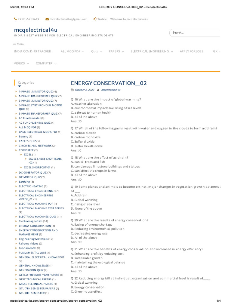 Energy Conservation - 02 | PDF | Energy Conservation | Climate Change