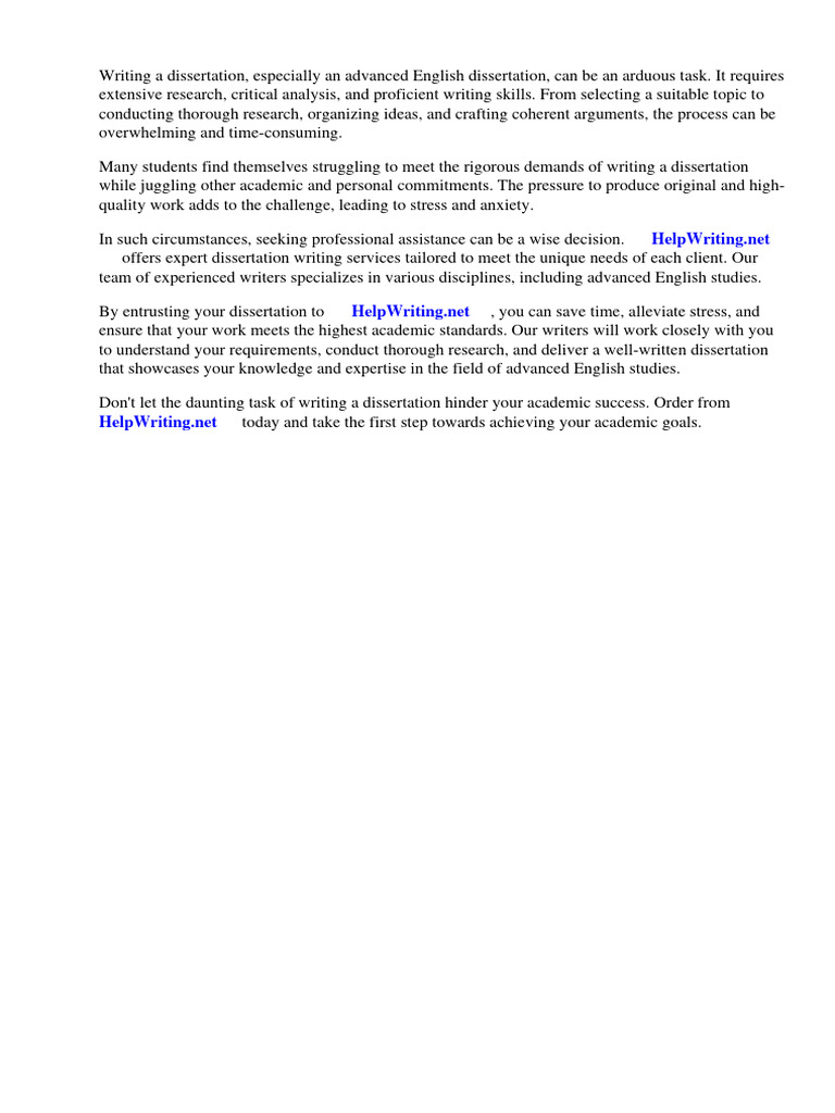 Advanced English Dissertation | PDF | Thesis