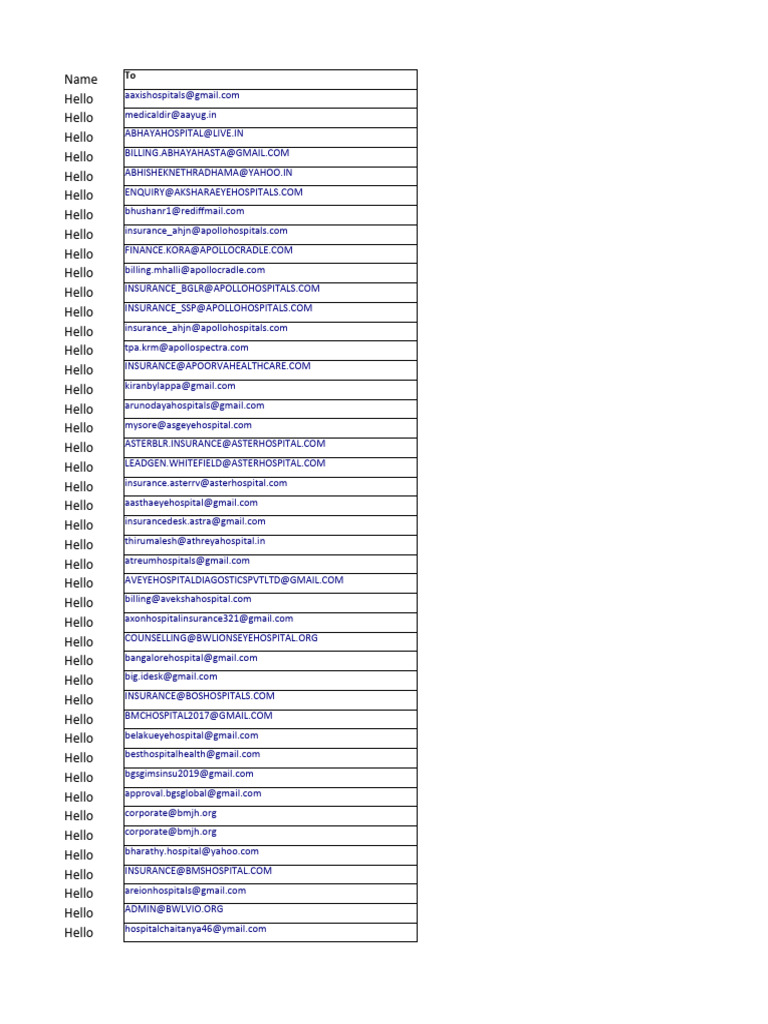 Bangalore Hospital Part 10 | PDF | Lifestyle