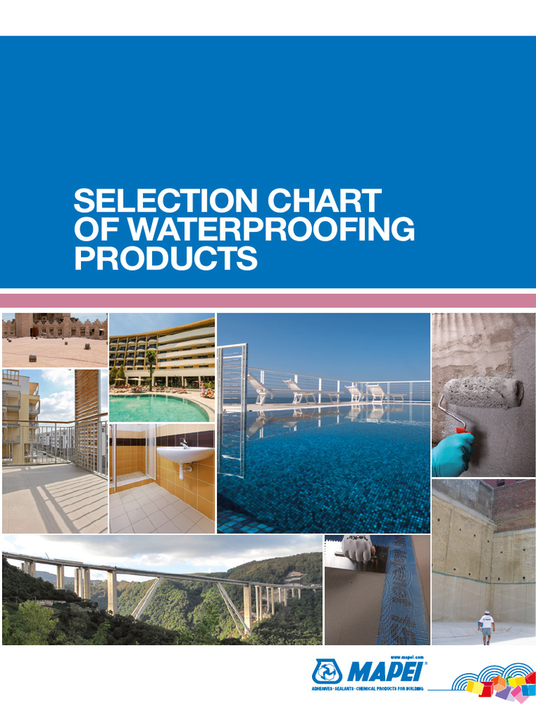 Selection Chart For Waterproofing Products | PDF | Concrete | Roof