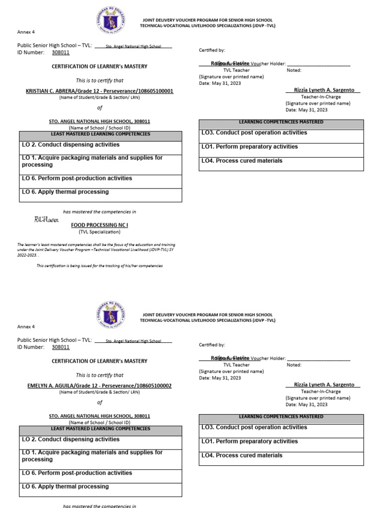 ANNEX-4 - STO-ANGEL Final | Download Free PDF | Behavior Modification ... ANNEX-4 - STO-ANGEL Final | Download Free PDF | Behavior Modification ...