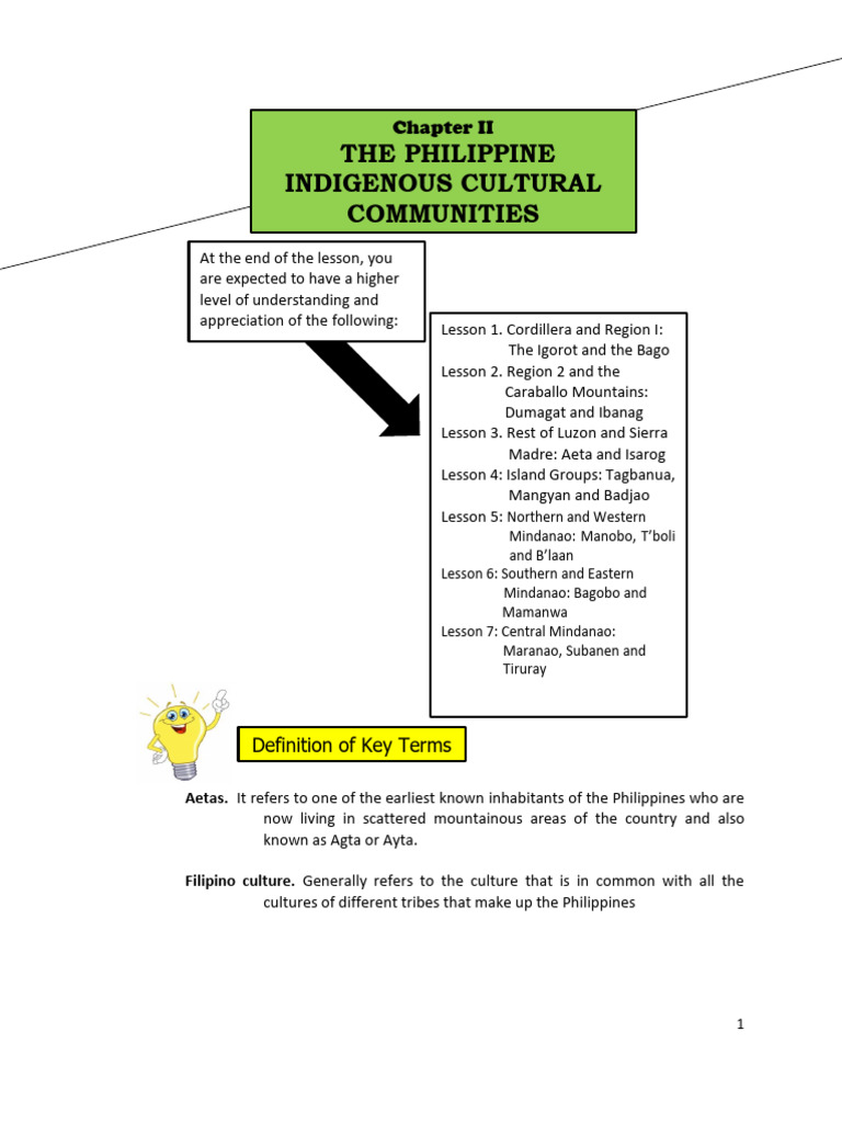 CHAPTER 2 Lesson 1 Cordillera and Region I The Igorot and The Bago | PDF | Travel | Foreign ...