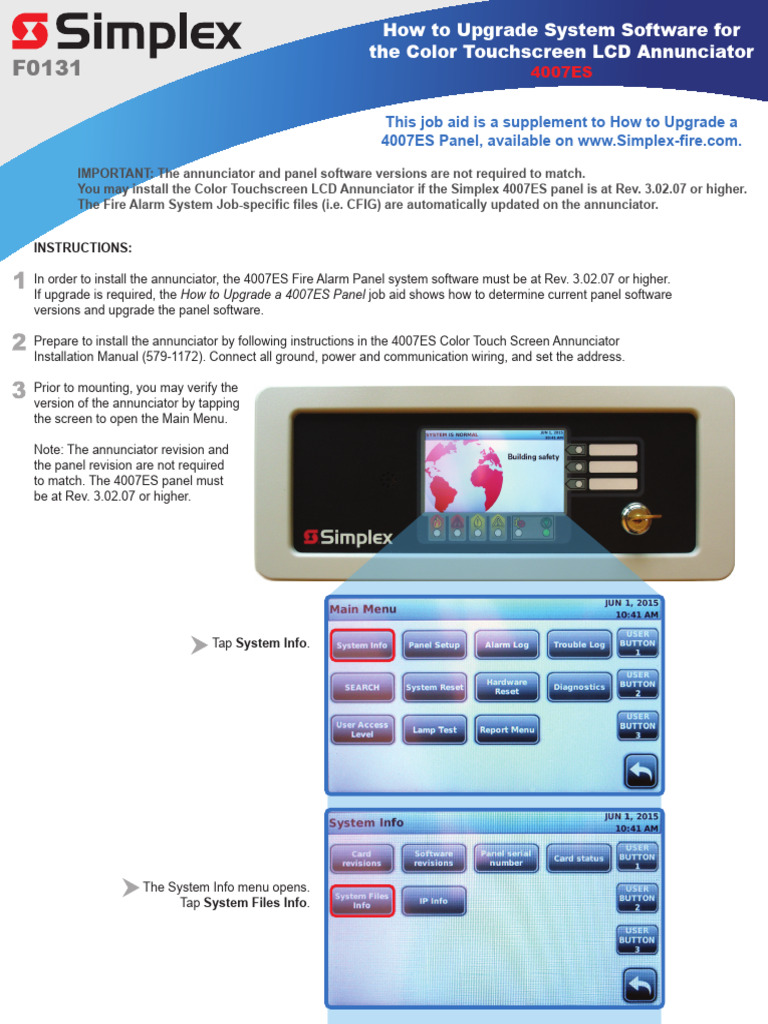 F0131 How To Upgrade LCD Color Annunciator | PDF | Touchscreen | Usb ...
