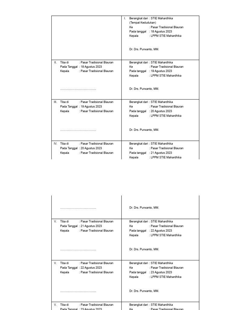 Format SPD Print SKRG - XLSX - Hal III | PDF | Ilmu Sosial | Kesehatan Holistik